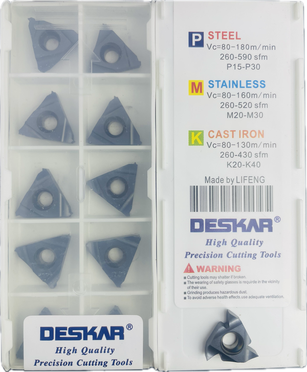 DESKAR 16ER/IR AG 55 LDA THREADING INSERT (PACK OF 10) – British Vintage Factory